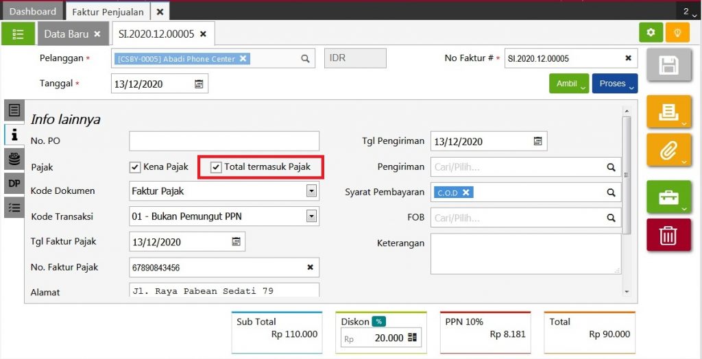 Perhitungan Nilai PPN Dengan Diskon Faktur Jika Harga Termasuk Pajak ...