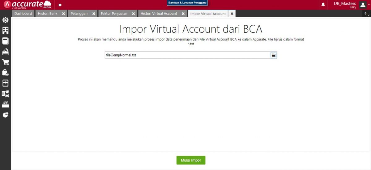 Input Penerimaan Penjualan Melalui Transaksi Virtual Account BCA ...