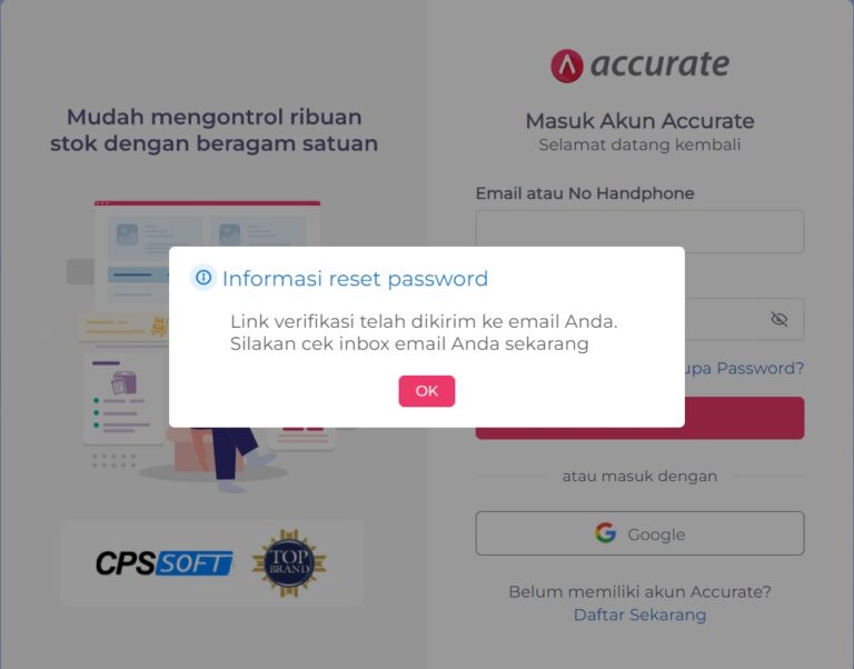 Reset Password Akun Accurate Online - Ultima Tekno Solusindo