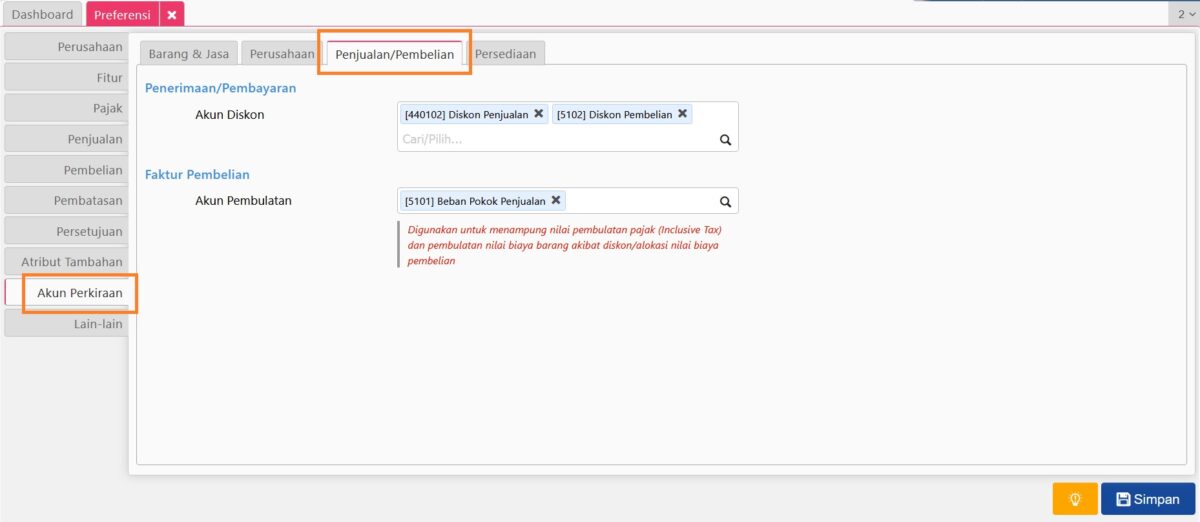 Akun Perkiraan - Ultima Tekno Solusindo