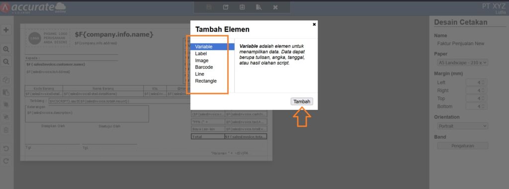 cara edit template faktur di accurate online - Rapihin.id