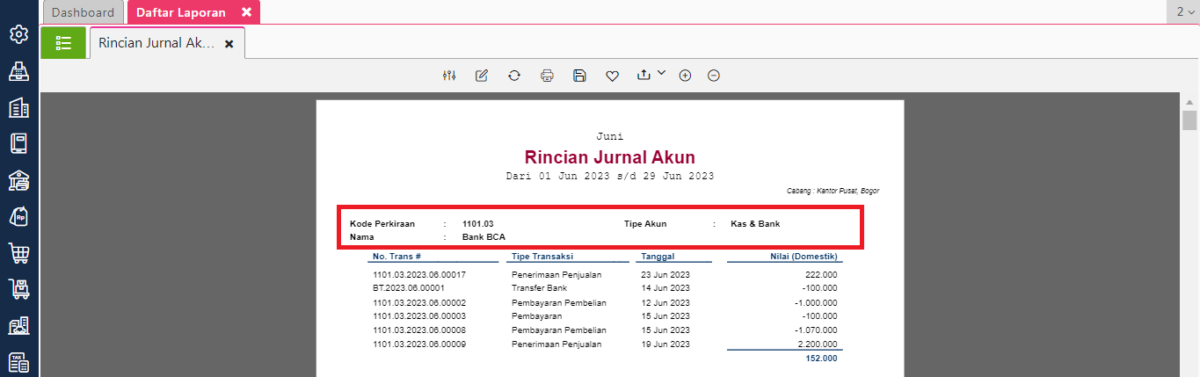Pengaturan Tampilan Header Pada Laporan - Ultima Tekno Solusindo
