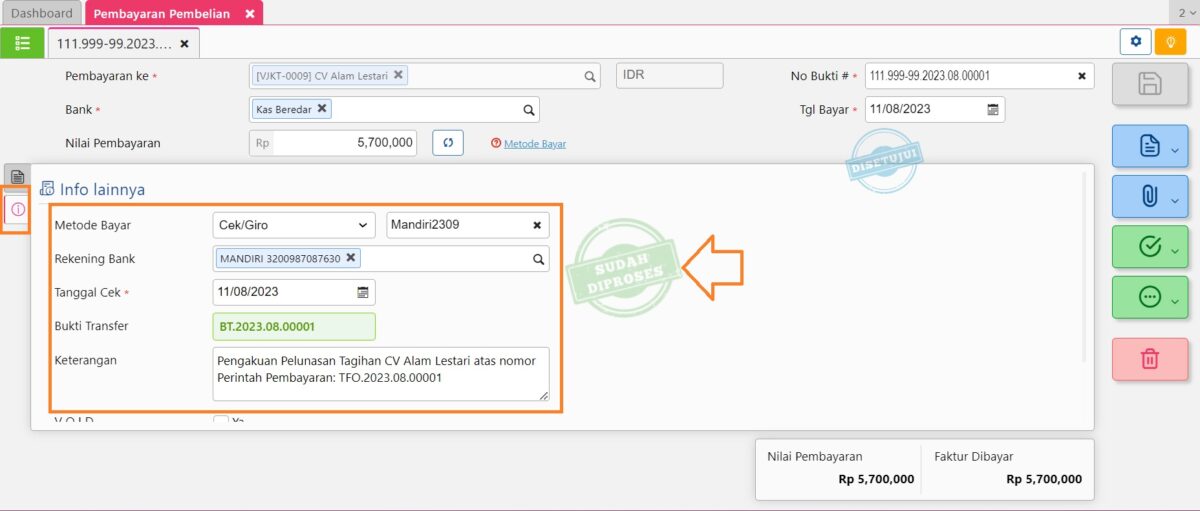 Membuat Perintah Pembayaran - Ultima Tekno Solusindo