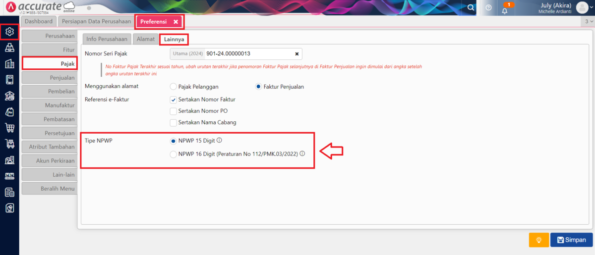 Pengaturan Format NPWP 15 Digit atau 16 Digit - Ultima Tekno Solusindo
