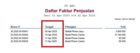 Menampilkan Format Tanggal DD/MM/YYYY Pada Laporan - Ultima Tekno Solusindo